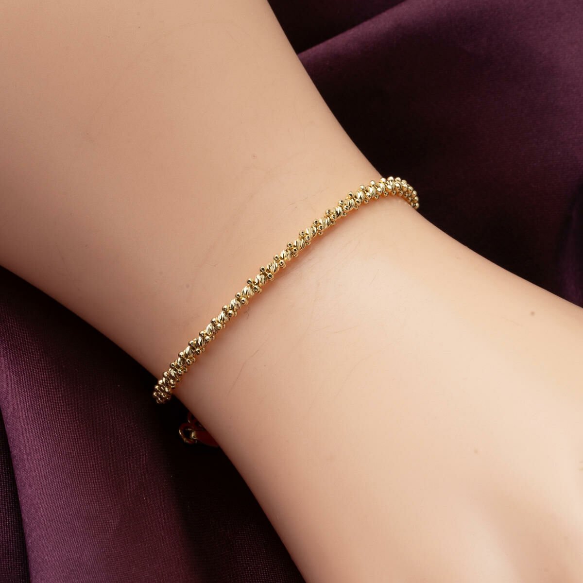 Tasarım Dorika 14 Ayar Sarı Altın Bileklik ｜ Bilezikci Altın Dorika Toplu Bileklik