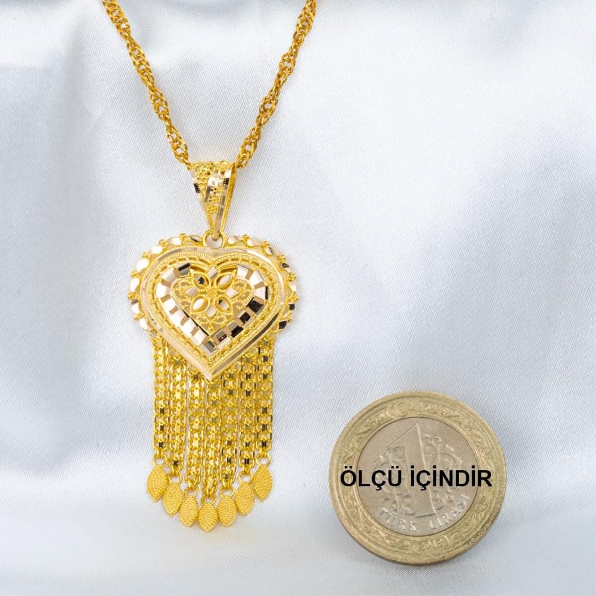 Kalpli 14 Ayar Altın Taşsız Hint Kolyesi ｜ Bilezikci Hint Kolyesi